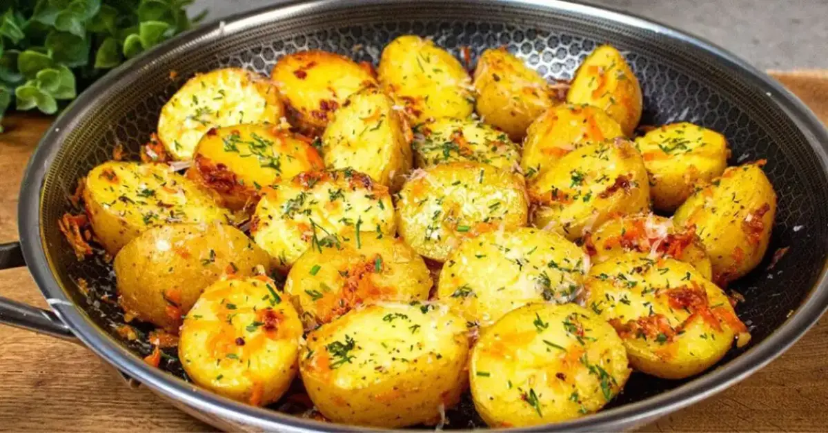 Nunca he comido papas tan deliciosas. Papas con tomates Cherry