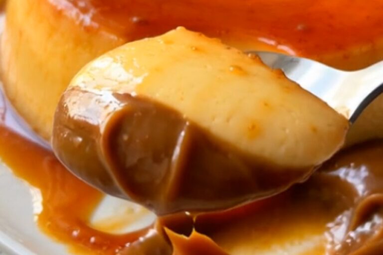 Flan casero con dulce de leche
